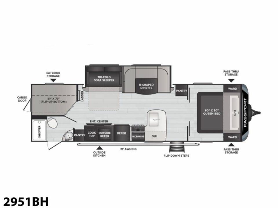 New 2023 Keystone Rv Passport GT 2951BH Travel Trailer RV (Floor Plan ...