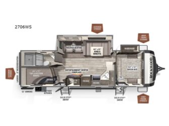 New 2023 Forest River Rv Rockwood Ultra Lite 2706WS Travel Trailer RV ...