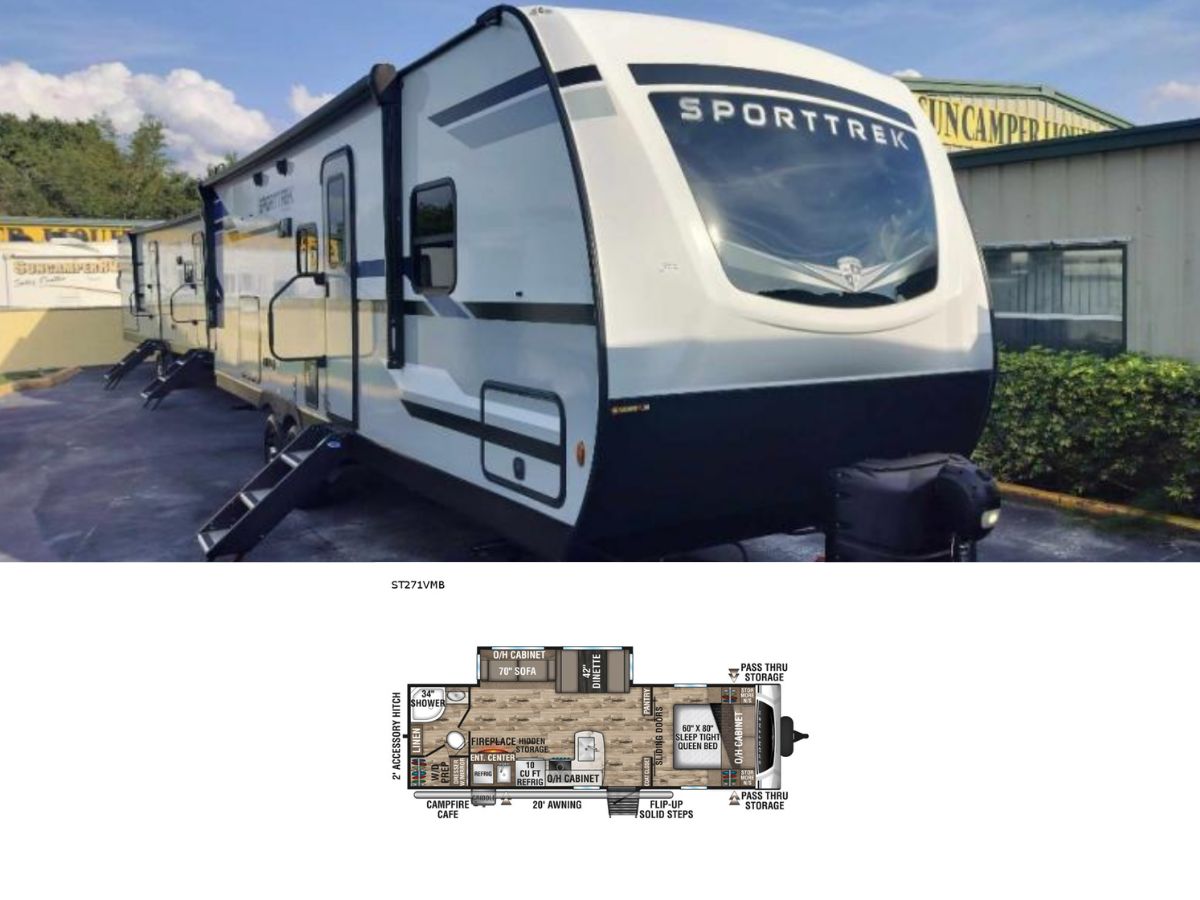 New 2022 Venture RV SportTrek ST271VMB Travel Trailer RV (Floor Plan ...