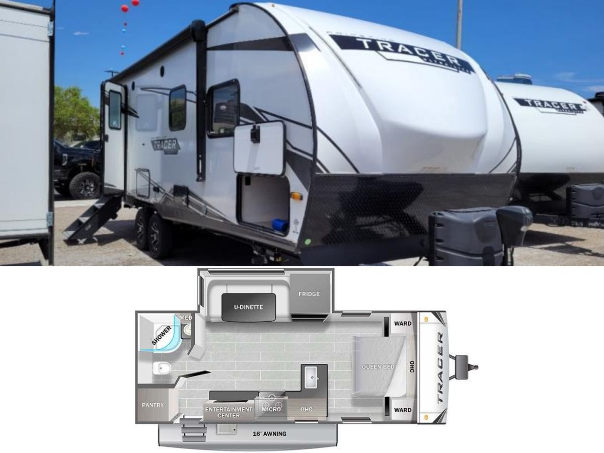 New 2022 Prime Time TRACER 22RBS Travel Trailer RV (Floor Plan) - RVJunket