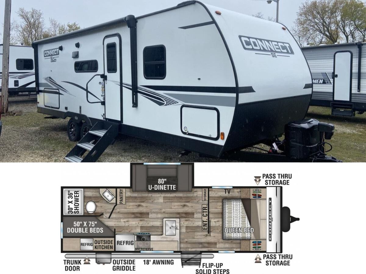 New 2022 Connect C241BHKSE Travel Trailer RV (Floor Plan) - RVJunket