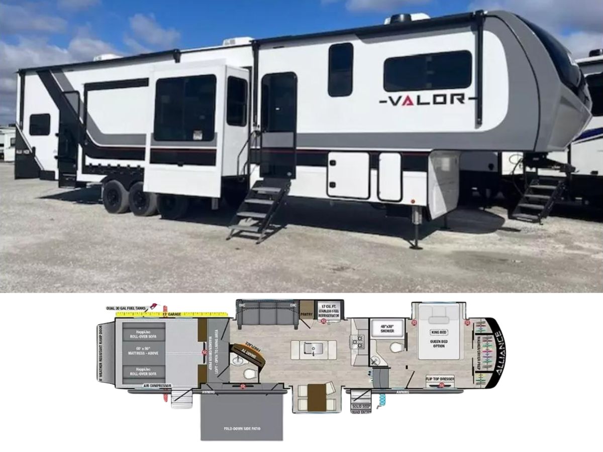 New 2024 Alliance RV Toy Hauler RV VALOR 42V13 (Floor Plan) - RVJunket