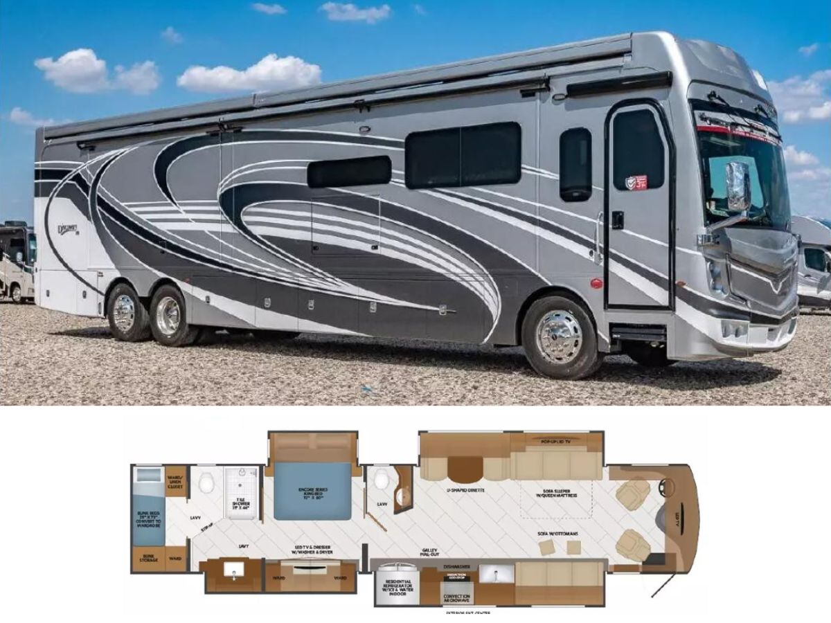 New 2024 Fleetwood Class A RV Discovery LXE 44B (Floor Plan) - RVJunket