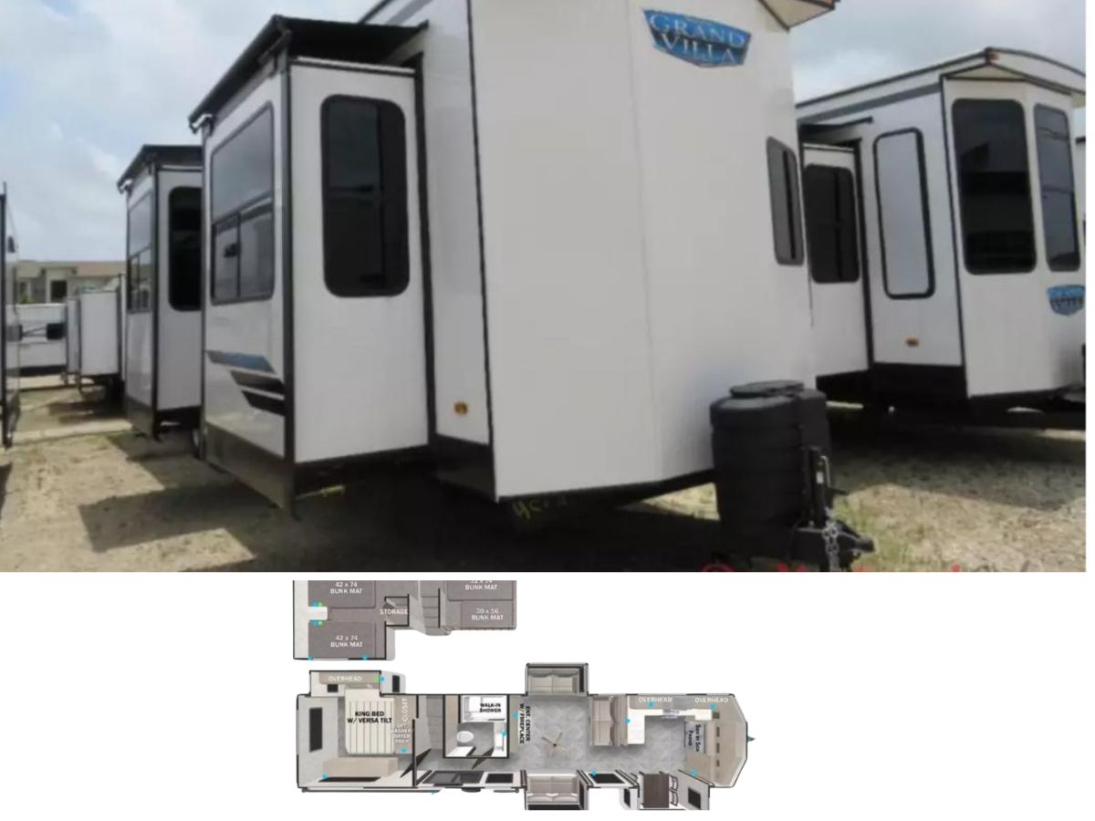 New 2024 Forest River RV Park Model RV Salem Grand Villa 42FK (Floor ...