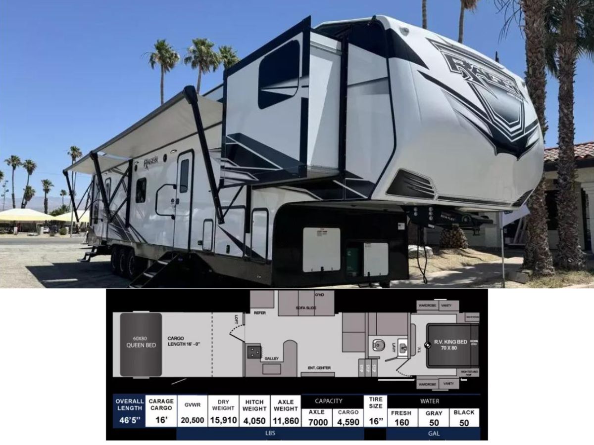 New 2024 Genesis Supreme RV Fifth Wheel Toy Hauler RV RAGEN RCK4016 ...